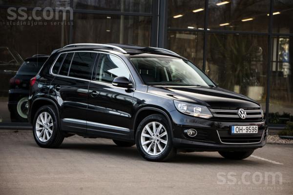 Black Volkswagen Tiguan 2015 in Jelgava, with an engine capacity of 2.00 L and mileage of 0 thousand km for 11990 €, photo 5 on AUTOMOTO.COM.LV