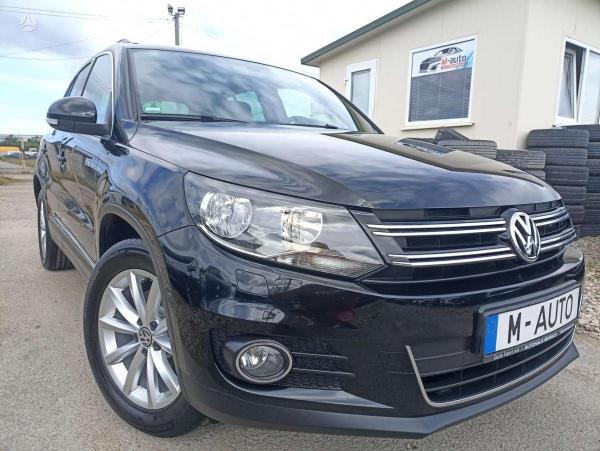 Black Volkswagen Tiguan 2015 in Vilnius, with an engine capacity of 1.39 L and mileage of 126 thousand km for 9970 €, photo 2 on AUTOMOTO.COM.LV