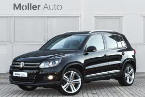 Black Volkswagen Tiguan 2015 in Ventspils, with an engine capacity of 1.40 L and mileage of 167 thousand km for 12150 €, photo  on AUTOMOTO.COM.LV