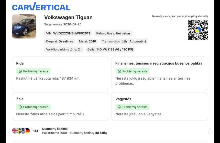 Melns Volkswagen Tiguan 2016 Jonava, ar dzinēja tilpumu 1.97 L un nobraukumu 196 tūkst. km par 16600 €, foto 32 vietnē AUTOMOTO.COM.LV