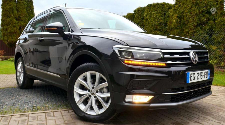 Black Volkswagen Tiguan 2017 in Kaunas, with an engine capacity of 2.00 L and mileage of 177 thousand km for 16900 €, photo 6 on AUTOMOTO.COM.LV