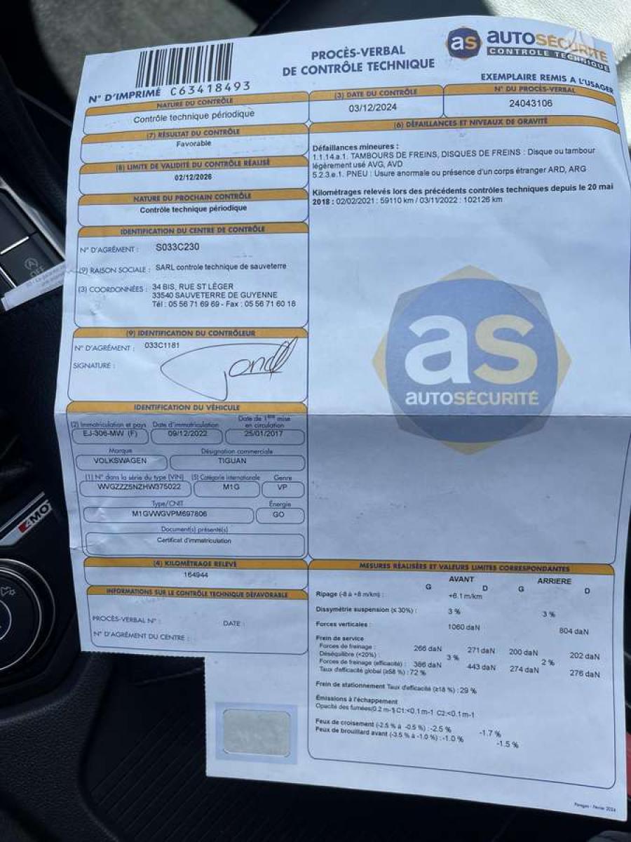 Melns Volkswagen Tiguan 2017 Tauragė, ar dzinēja tilpumu 1.97 L un nobraukumu 200 tūkst. km par 16400 €, foto 33 vietnē AUTOMOTO.COM.LV