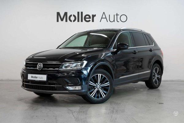 Black Volkswagen Tiguan 2017 in Vilnius, with an engine capacity of 2.00 L and mileage of 119 thousand km for 18900 €, photo 1 on AUTOMOTO.COM.LV