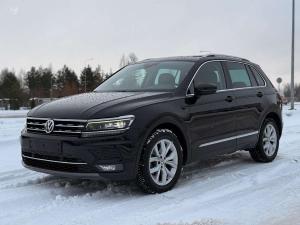 Black Volkswagen Tiguan 2018 in Panevezys, with an engine capacity of 1.97 L and mileage of 194 thousand km for 16800 €, photo 9 on AUTOMOTO.COM.LV