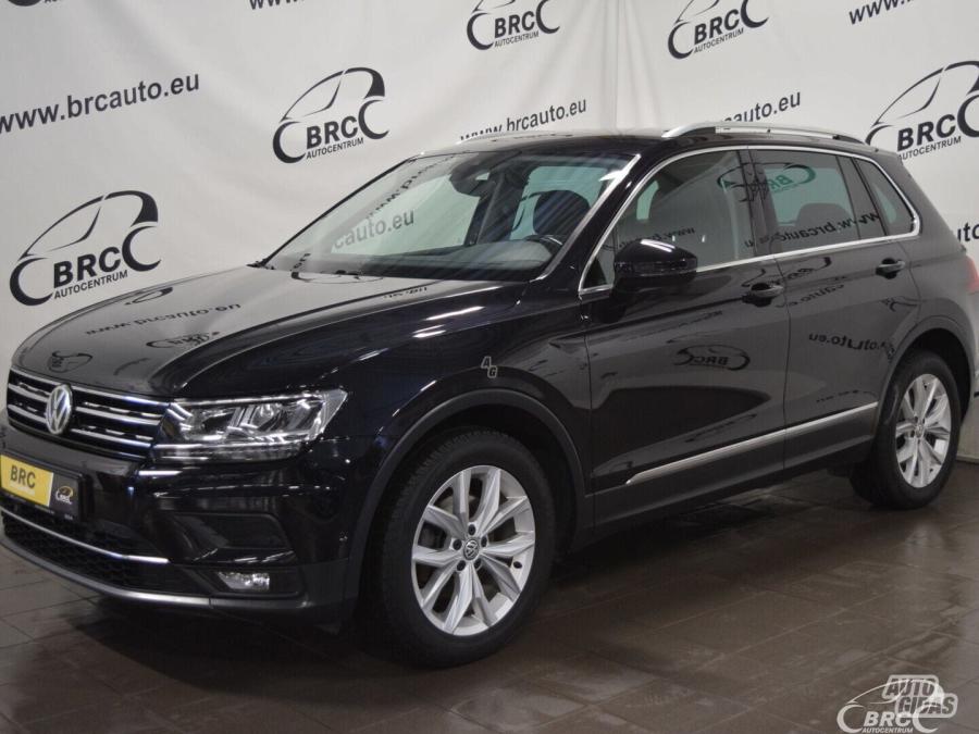 Black Volkswagen Tiguan 2018 in Riga, with an engine capacity of 2.00 L and mileage of 159 thousand km for 19200 €, photo 1 on AUTOMOTO.COM.LV
