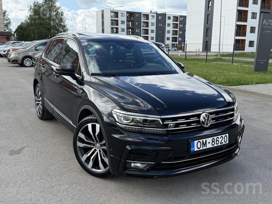Black Volkswagen Tiguan 2018 in Jelgava, with an engine capacity of 2.00 L and mileage of 0 thousand km for 17950 €, photo 1 on AUTOMOTO.COM.LV
