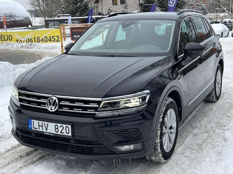Black Volkswagen Tiguan 2019 in Vilnius, with an engine capacity of 1.97 L and mileage of 88 thousand km for 22000 €, photo 1 on AUTOMOTO.COM.LV