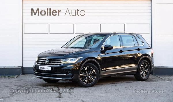 Black Volkswagen Tiguan 2021 in Riga, with an engine capacity of 2.00 L and mileage of 82 thousand km for 30539 €, photo 1 on AUTOMOTO.COM.LV