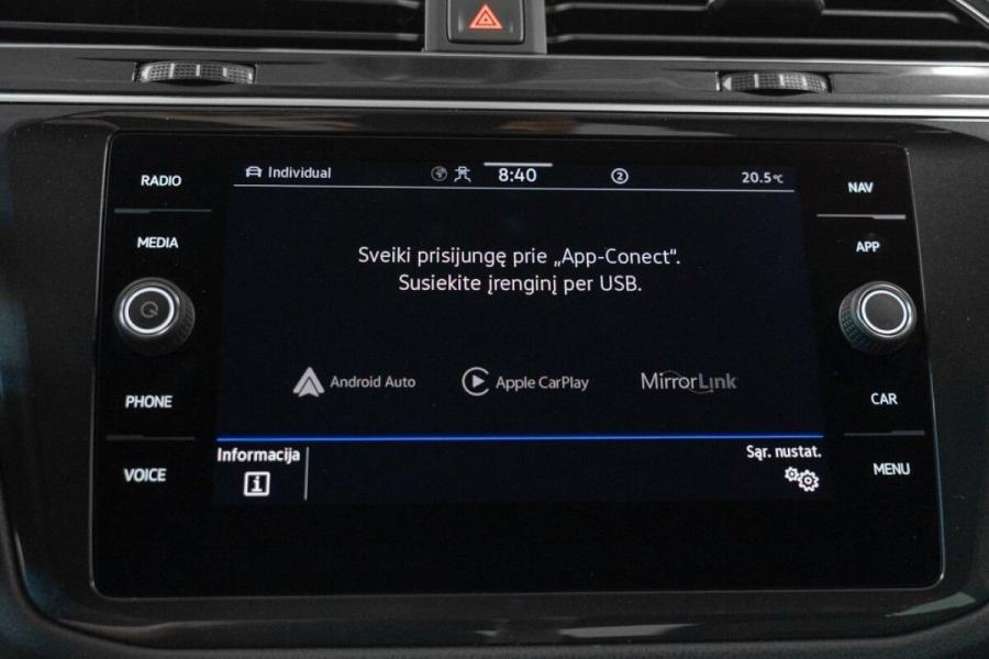 Melns Volkswagen Tiguan 2021 Viļņa, ar dzinēja tilpumu 2.00 L un nobraukumu 133 tūkst. km par 28900 €, foto 20 vietnē AUTOMOTO.COM.LV
