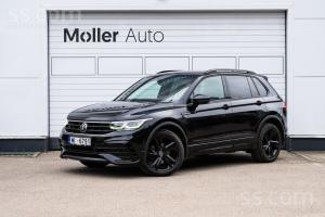 Black Volkswagen Tiguan 2021 in Riga, with an engine capacity of 2.00 L and mileage of 118 thousand km for 27950 €, photo  on AUTOMOTO.COM.LV