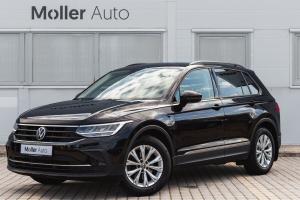 Black Volkswagen Tiguan 2021 in Ventspils, with an engine capacity of 1.50 L and mileage of 69 thousand km for 23900 €, photo  on AUTOMOTO.COM.LV