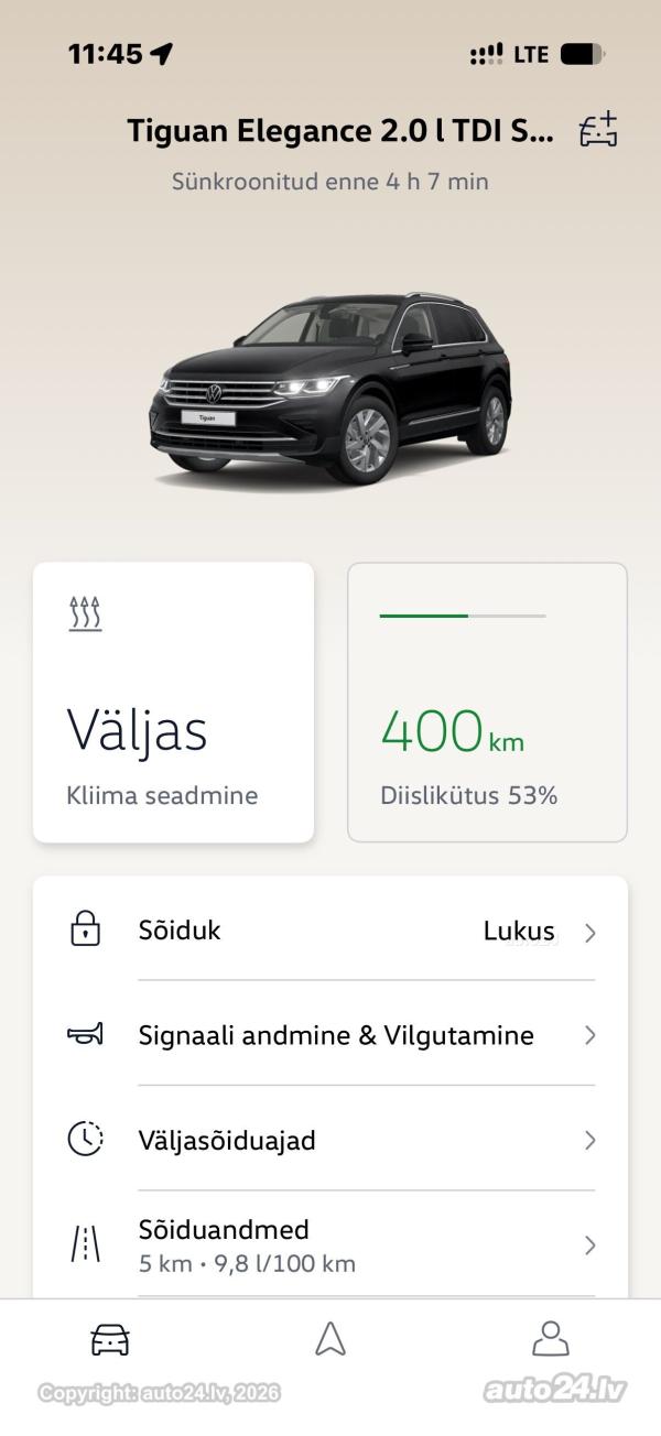 Черный Фольксваген Тигуан 2022 в Таллин, объемом двигателя 2.00 л и пробегом 72 тыс. км за 26600 €, фото 8 на AUTOMOTO.COM.LV
