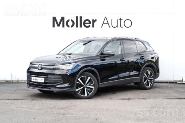 Black Volkswagen Tiguan 2024 in Riga, with an engine capacity of 1.50 L and mileage of 46 thousand km for 31950 €, photo 1 on AUTOMOTO.COM.LV