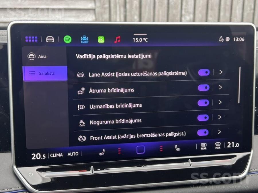 Black Volkswagen Tiguan 2024 in Riga, with an engine capacity of 1.50 L and mileage of 33 thousand km for 36900 €, photo 15 on AUTOMOTO.COM.LV
