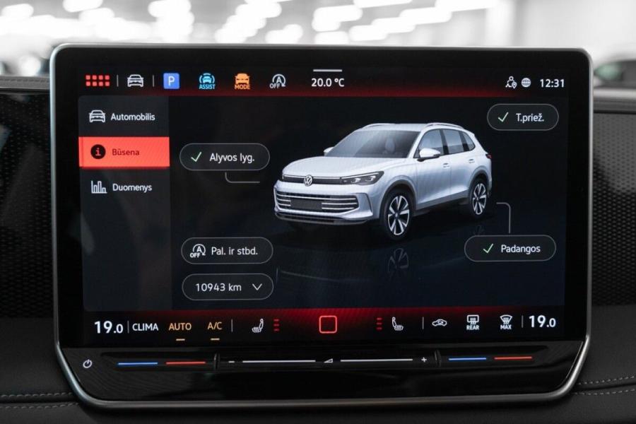Black Volkswagen Tiguan 2026 in Vilnius, with an engine capacity of 1.50 L and mileage of 11 thousand km for 32600 €, photo 17 on AUTOMOTO.COM.LV