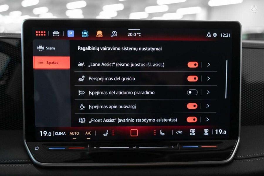 Black Volkswagen Tiguan 2026 in Vilnius, with an engine capacity of 1.50 L and mileage of 11 thousand km for 32600 €, photo 15 on AUTOMOTO.COM.LV
