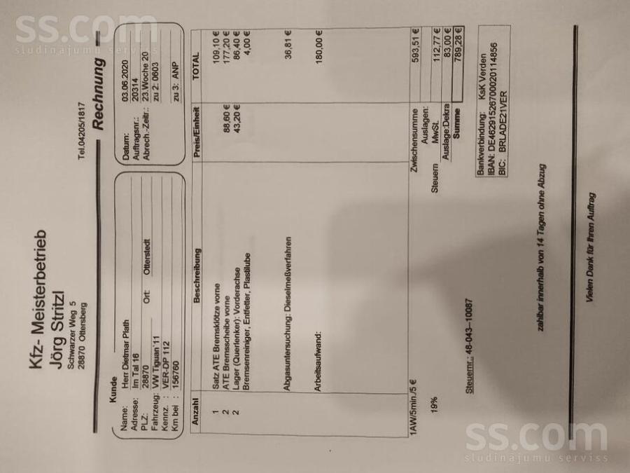 Black Volkswagen Tiguan 2011 in Riga, with an engine capacity of 2.00 L and mileage of 224 thousand km for 6950 €, photo 22 on AUTOMOTO.COM.LV