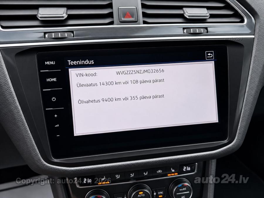 Black Volkswagen Tiguan 2017 in Parnu, with an engine capacity of 2.00 L and mileage of 165 thousand km for 17990 €, photo 16 on AUTOMOTO.COM.LV