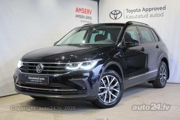 Black Volkswagen Tiguan 2021 in Tallinn, with an engine capacity of 1.50 L and mileage of 47 thousand km for 22490 €, photo 1 on AUTOMOTO.COM.LV