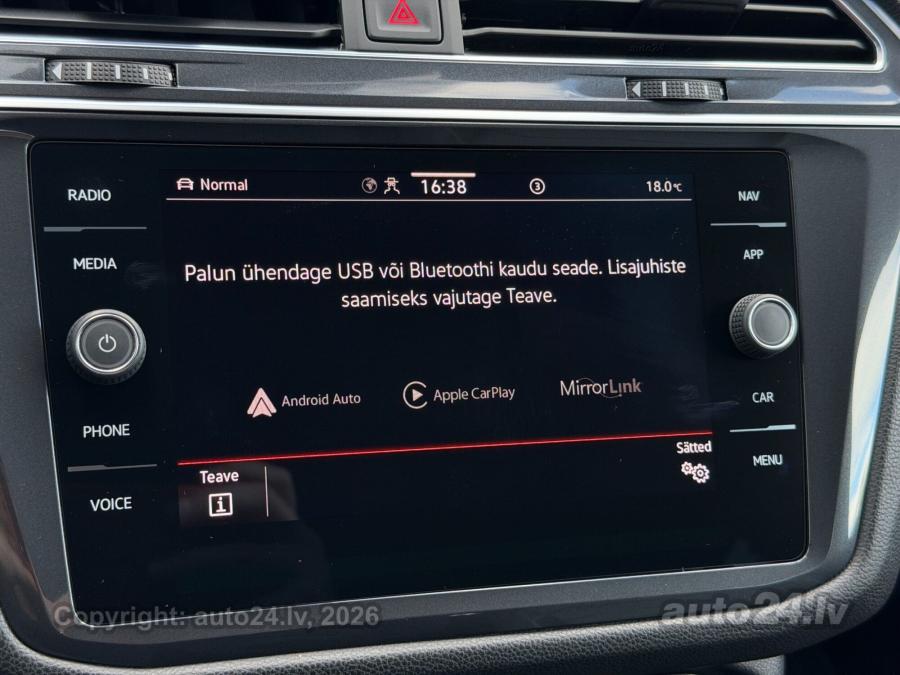 Черный Фольксваген Тигуан 2022 в Пярну, объемом двигателя 2.00 л и пробегом 80 тыс. км за 37900 €, фото 15 на AUTOMOTO.COM.LV