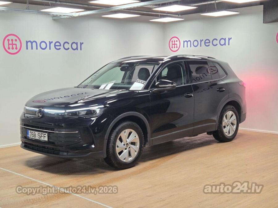 Black Volkswagen Tiguan 2024 in Tallinn, with an engine capacity of 1.50 L and mileage of 36 thousand km for 30900 €, photo 1 on AUTOMOTO.COM.LV