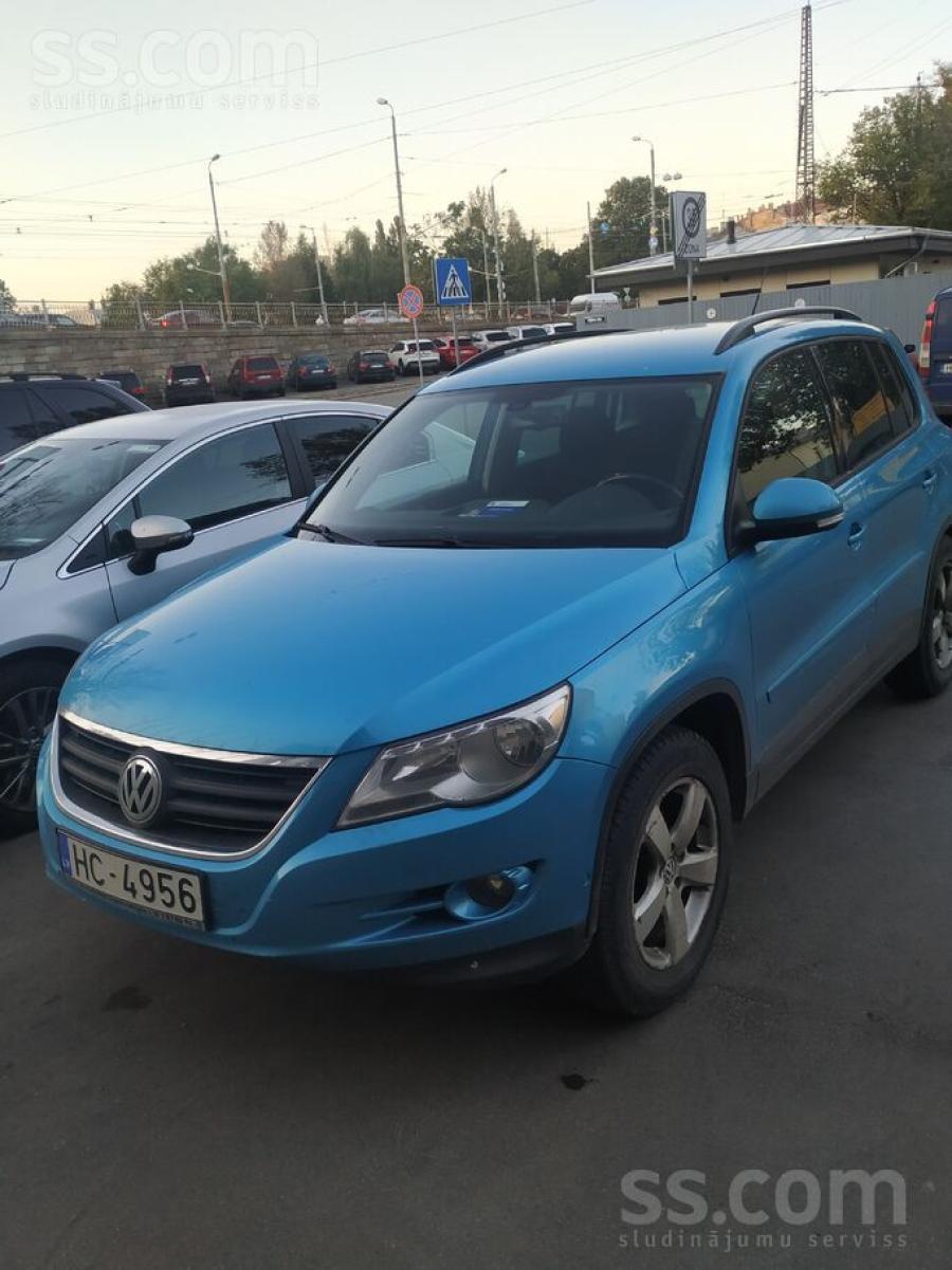 Blue Volkswagen Tiguan 2008 in Riga, with an engine capacity of 2.00 L and mileage of 189 thousand km for 2600 €, photo 3 on AUTOMOTO.COM.LV