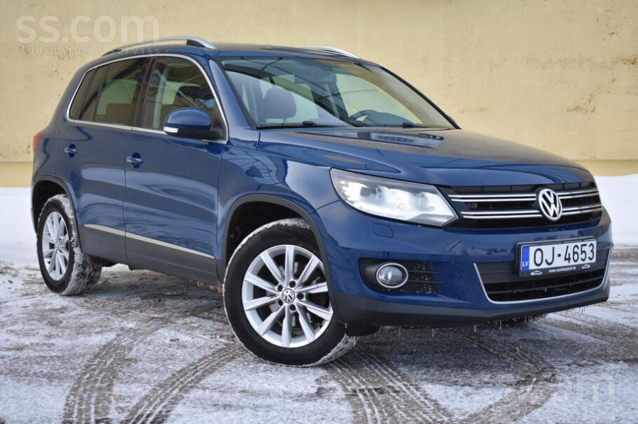 Blue Volkswagen Tiguan 2012 in Talsi, with an engine capacity of 1.40 L and mileage of 221 thousand km for 8500 €, photo 1 on AUTOMOTO.COM.LV