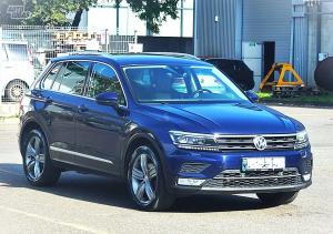 Blue Volkswagen Tiguan 2016 in Vilnius, with an engine capacity of 2.00 L and mileage of 134 thousand km for 17545 €, photo  on AUTOMOTO.COM.LV