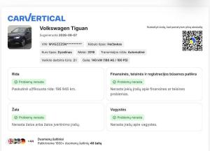 Blue Volkswagen Tiguan 2016 in Prienai, with an engine capacity of 1.97 L and mileage of 197 thousand km for 13950 €, photo 45 on AUTOMOTO.COM.LV