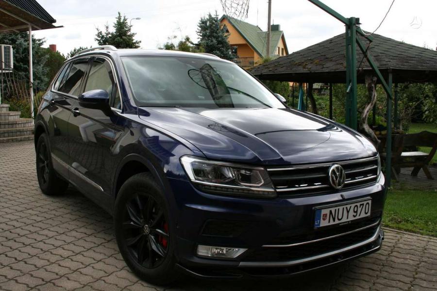 Blue Volkswagen Tiguan 2016 in Sirvintos, with an engine capacity of 1.98 L and mileage of 128 thousand km for 17500 €, photo 3 on AUTOMOTO.COM.LV