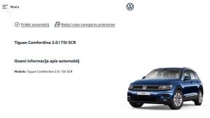 Blue Volkswagen Tiguan 2018 in Jurbarkas, with an engine capacity of 1.97 L and mileage of 208 thousand km for 17300 €, photo 29 on AUTOMOTO.COM.LV