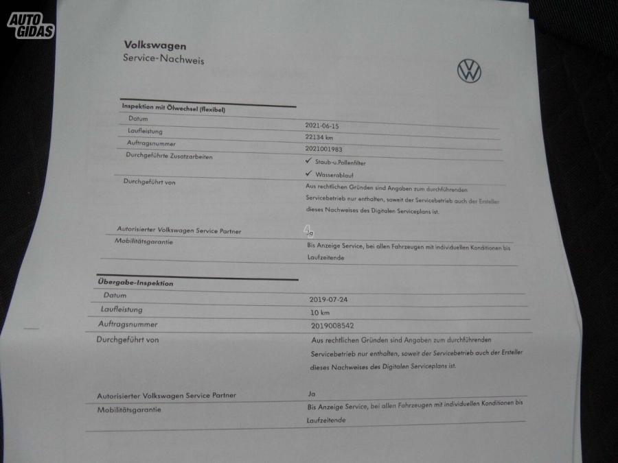 Синий Фольксваген Тигуан 2019 в Каунас, объемом двигателя 1.50 л и пробегом 63 тыс. км за 21834 €, фото 29 на AUTOMOTO.COM.LV
