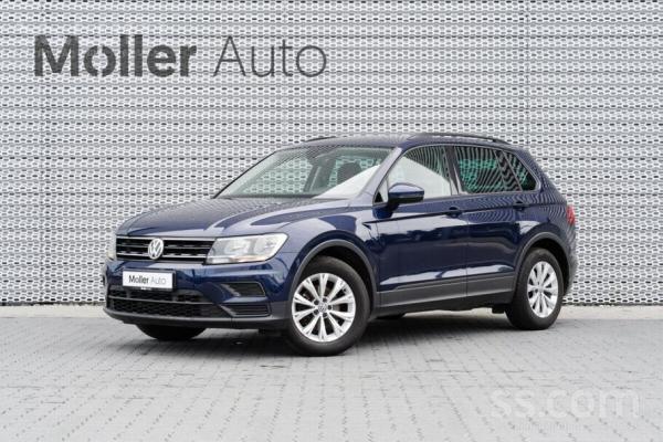 Blue Volkswagen Tiguan 2019 in Riga, with an engine capacity of 2.00 L and mileage of 123 thousand km for 17850 €, photo 1 on AUTOMOTO.COM.LV