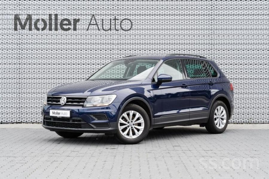 Blue Volkswagen Tiguan 2019 in Riga, with an engine capacity of 2.00 L and mileage of 123 thousand km for 17850 €, photo 1 on AUTOMOTO.COM.LV