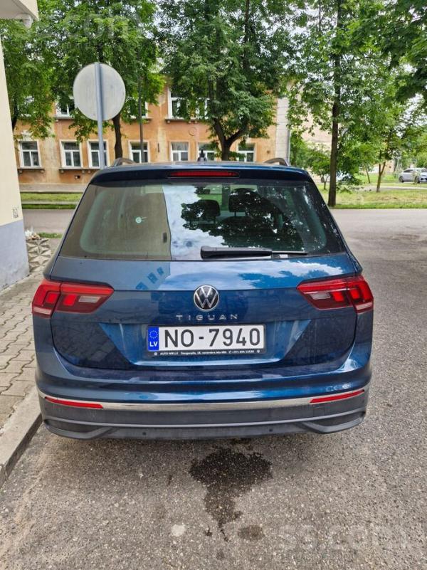 Blue Volkswagen Tiguan 2023 in Daugavpils, with an engine capacity of 1.50 L and mileage of 18 thousand km for 24000 €, photo 9 on AUTOMOTO.COM.LV