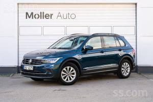 Blue Volkswagen Tiguan 2023 in Riga, with an engine capacity of 1.50 L and mileage of 43 thousand km for 24950 €, photo  on AUTOMOTO.COM.LV