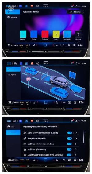 Blue Volkswagen Tiguan 2024 in Kaunas, with an engine capacity of 1.50 L and mileage of 56 thousand km for 29200 €, photo 12 on AUTOMOTO.COM.LV
