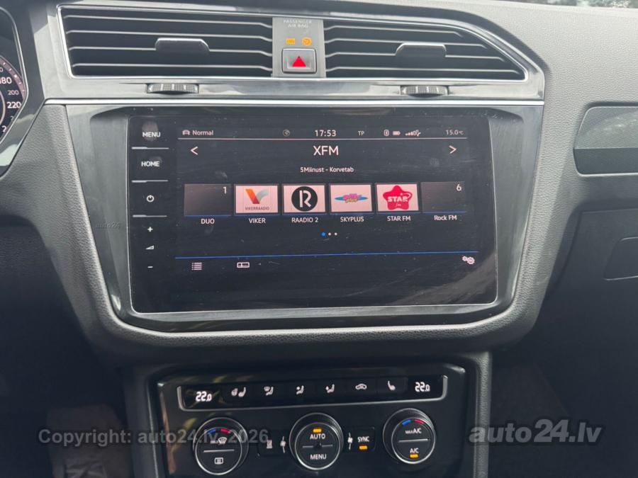 Blue Volkswagen Tiguan 2017 in Tallinn, with an engine capacity of 2.00 L and mileage of 164 thousand km for 18999 €, photo 14 on AUTOMOTO.COM.LV