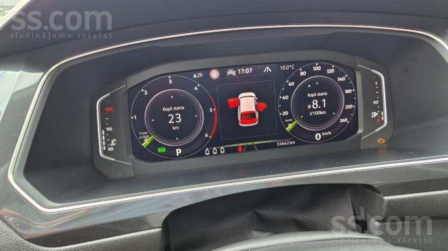 Blue Volkswagen Tiguan 2023 in Riga, with an engine capacity of 2.00 L and mileage of 56 thousand km for 32300 €, photo 15 on AUTOMOTO.COM.LV