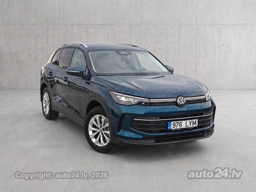 Blue Volkswagen Tiguan 2024 in Tallinn, with an engine capacity of 2.00 L and mileage of 8 thousand km for 32900 €, photo 1 on AUTOMOTO.COM.LV
