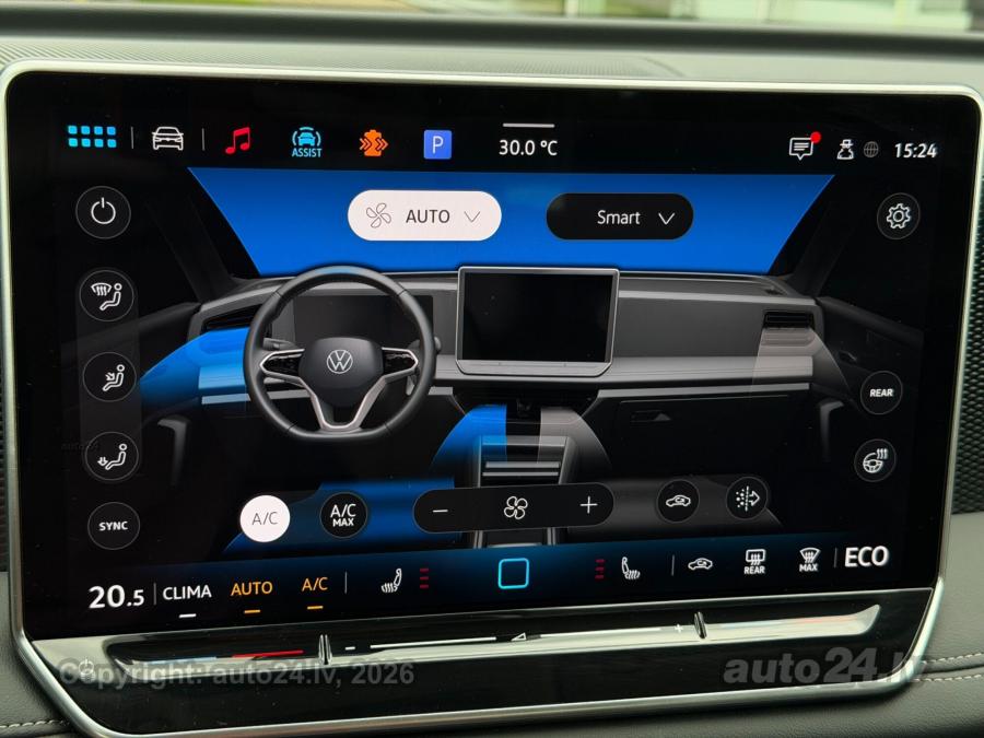 Blue Volkswagen Tiguan 2025 in Parnu, with an engine capacity of 1.50 L and mileage of 24 thousand km for 35900 €, photo 16 on AUTOMOTO.COM.LV