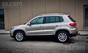 Brown Volkswagen Tiguan 2014 in Tukums, with an engine capacity of 2.00 L and mileage of 301 thousand km for 8500 €, photo 4 on AUTOMOTO.COM.LV