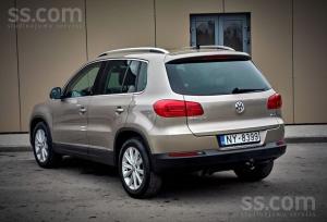 Brown Volkswagen Tiguan 2014 in Tukums, with an engine capacity of 2.00 L and mileage of 301 thousand km for 8500 €, photo 5 on AUTOMOTO.COM.LV