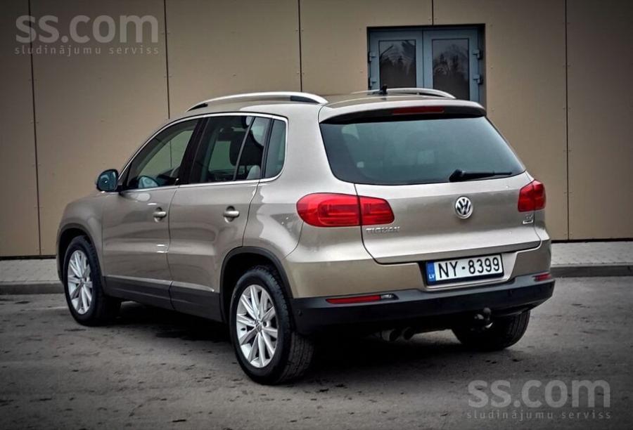 Brown Volkswagen Tiguan 2014 in Tukums, with an engine capacity of 2.00 L and mileage of 301 thousand km for 8500 €, photo 5 on AUTOMOTO.COM.LV