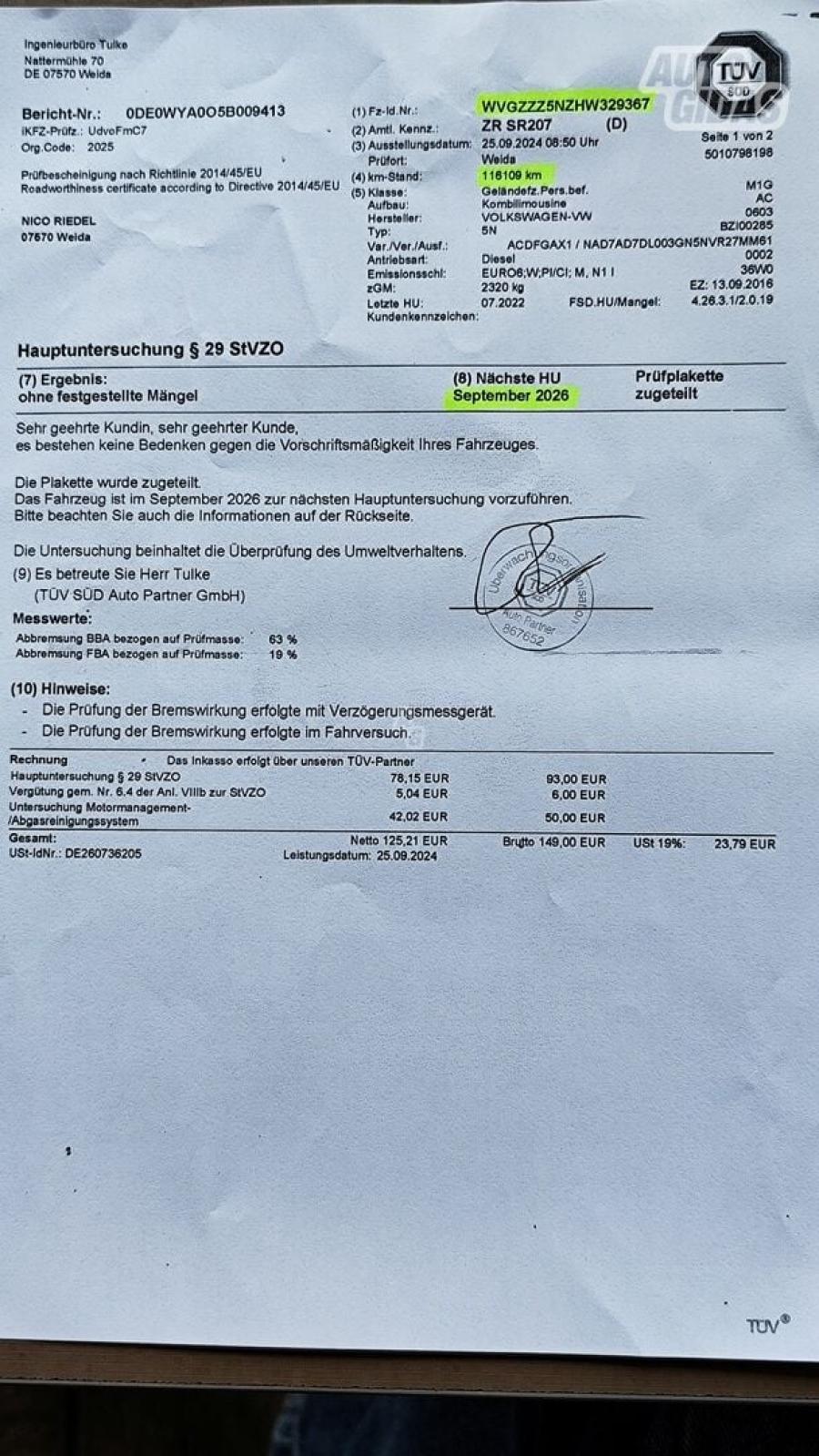 Brūns Volkswagen Tiguan 2016 Ramučiai, ar dzinēja tilpumu 2.00 L un nobraukumu 132 tūkst. km par 17950 €, foto 24 vietnē AUTOMOTO.COM.LV