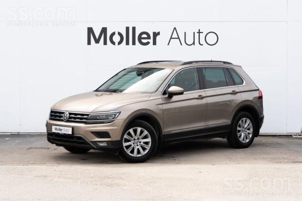 Brown Volkswagen Tiguan 2018 in Riga, with an engine capacity of 1.40 L and mileage of 185 thousand km for 15950 €, photo 1 on AUTOMOTO.COM.LV