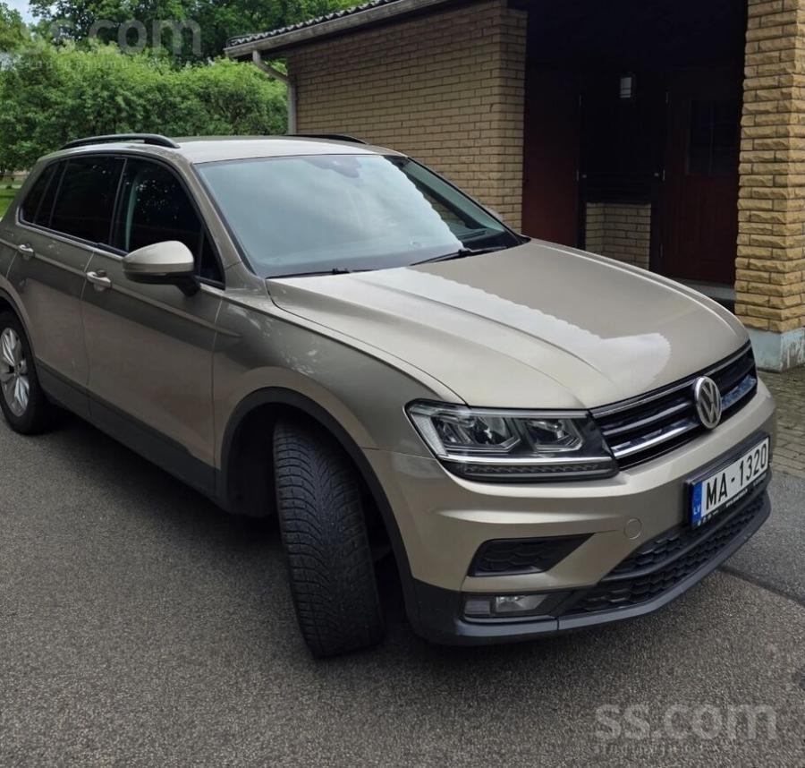 Brown Volkswagen Tiguan 2019 in Riga, with an engine capacity of 2.00 L and mileage of 84 thousand km for 18800 €, photo 3 on AUTOMOTO.COM.LV