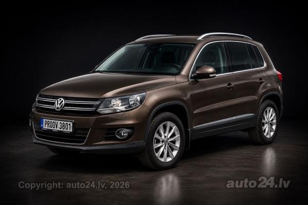 Brown Volkswagen Tiguan 2012 in Tallinn, with an engine capacity of 1.39 L and mileage of 185 thousand km for 6990 €, photo 1 on AUTOMOTO.COM.LV