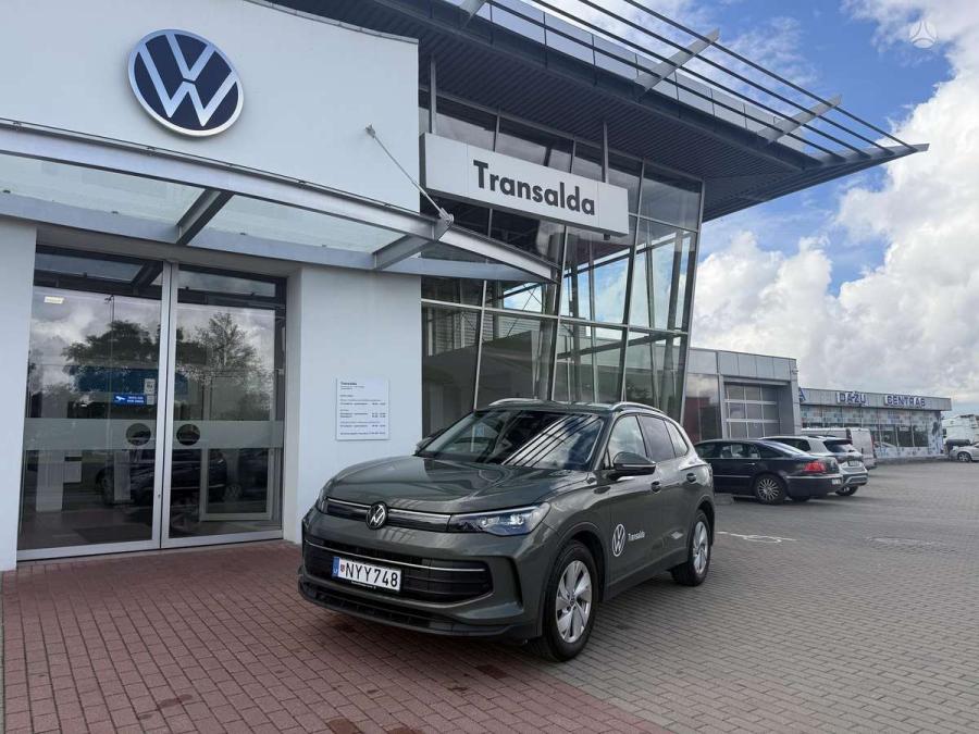 Green Volkswagen Tiguan 2025 in Siauliai, with an engine capacity of 1.50 L and mileage of 26 thousand km for 31999 €, photo 1 on AUTOMOTO.COM.LV