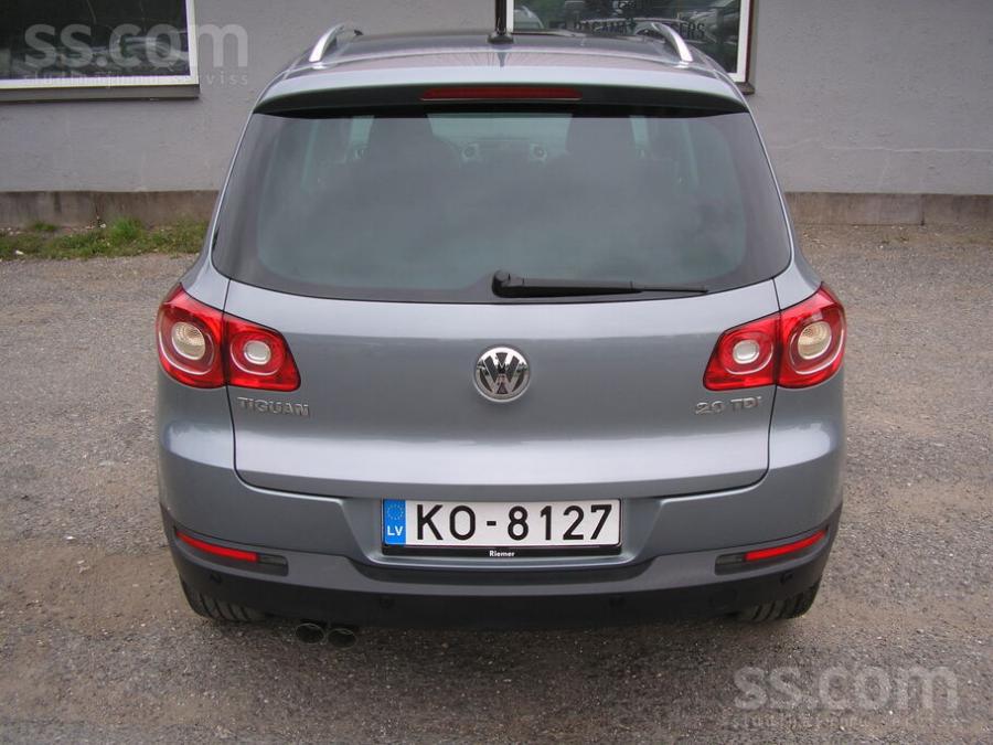 Grey Volkswagen Tiguan 2008 in Riga, with an engine capacity of 2.00 L and mileage of 0 thousand km for 5650 €, photo 7 on AUTOMOTO.COM.LV